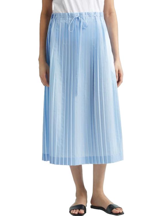 TOTÊME TOTEME Drawstring Waist Pleated Midi Skirt